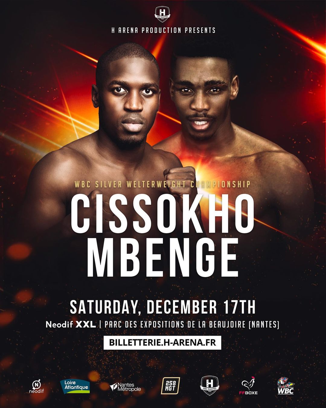 Cissokho and Mbenge dispute WBC Silver title in France - World Boxing ...